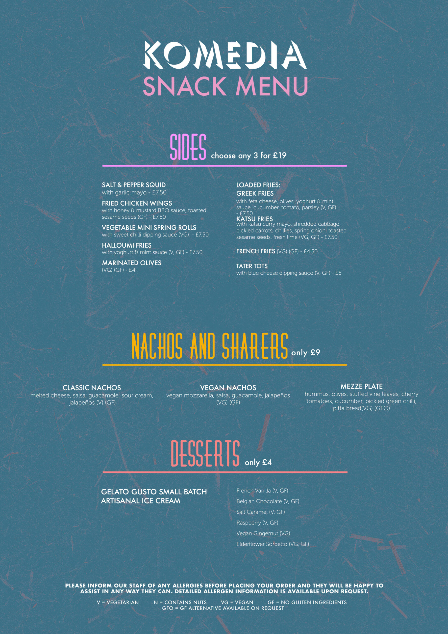 Food and Drink | Komedia Brighton